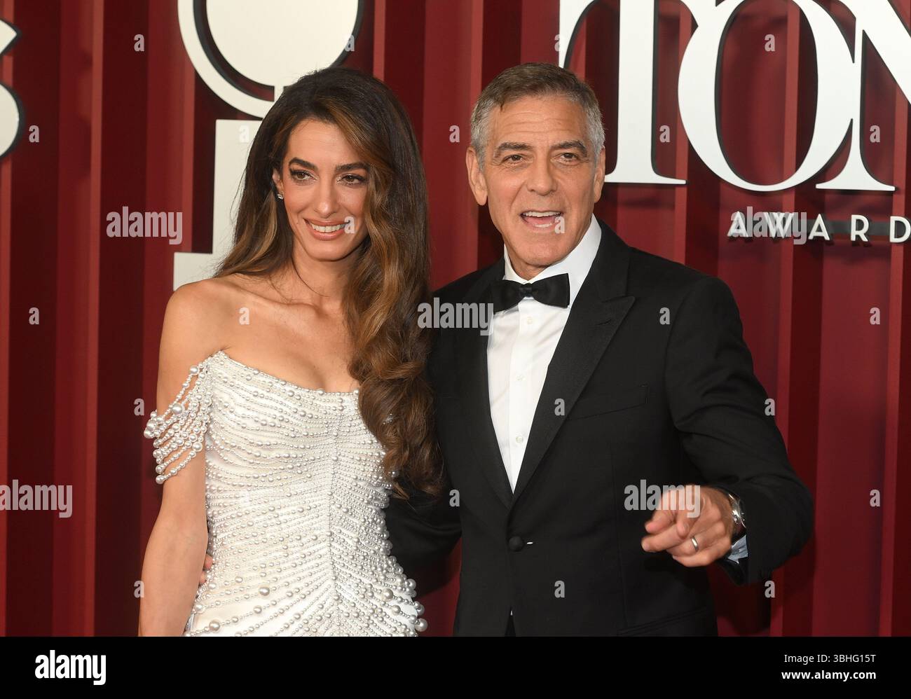 New York, United States. 08th June, 2025. Amal Clooney and George ...
