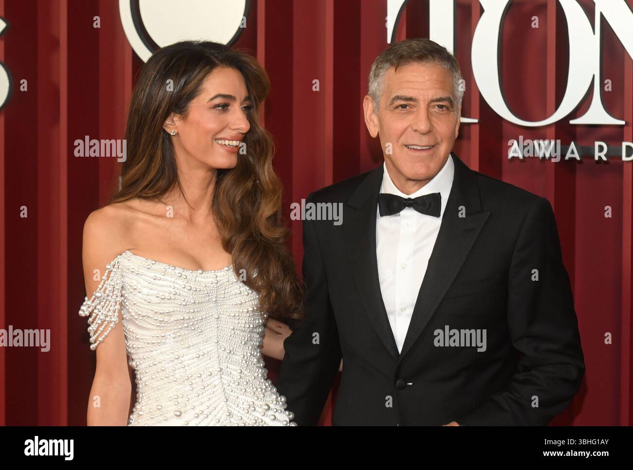 New York, United States. 08th June, 2025. Amal Clooney and George ...