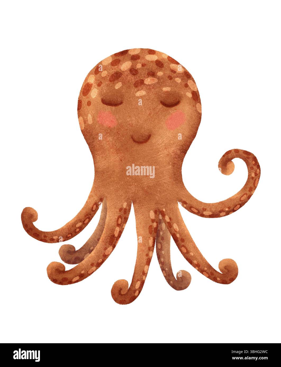 A charmingly illustrated octopus character that is perfect for ...