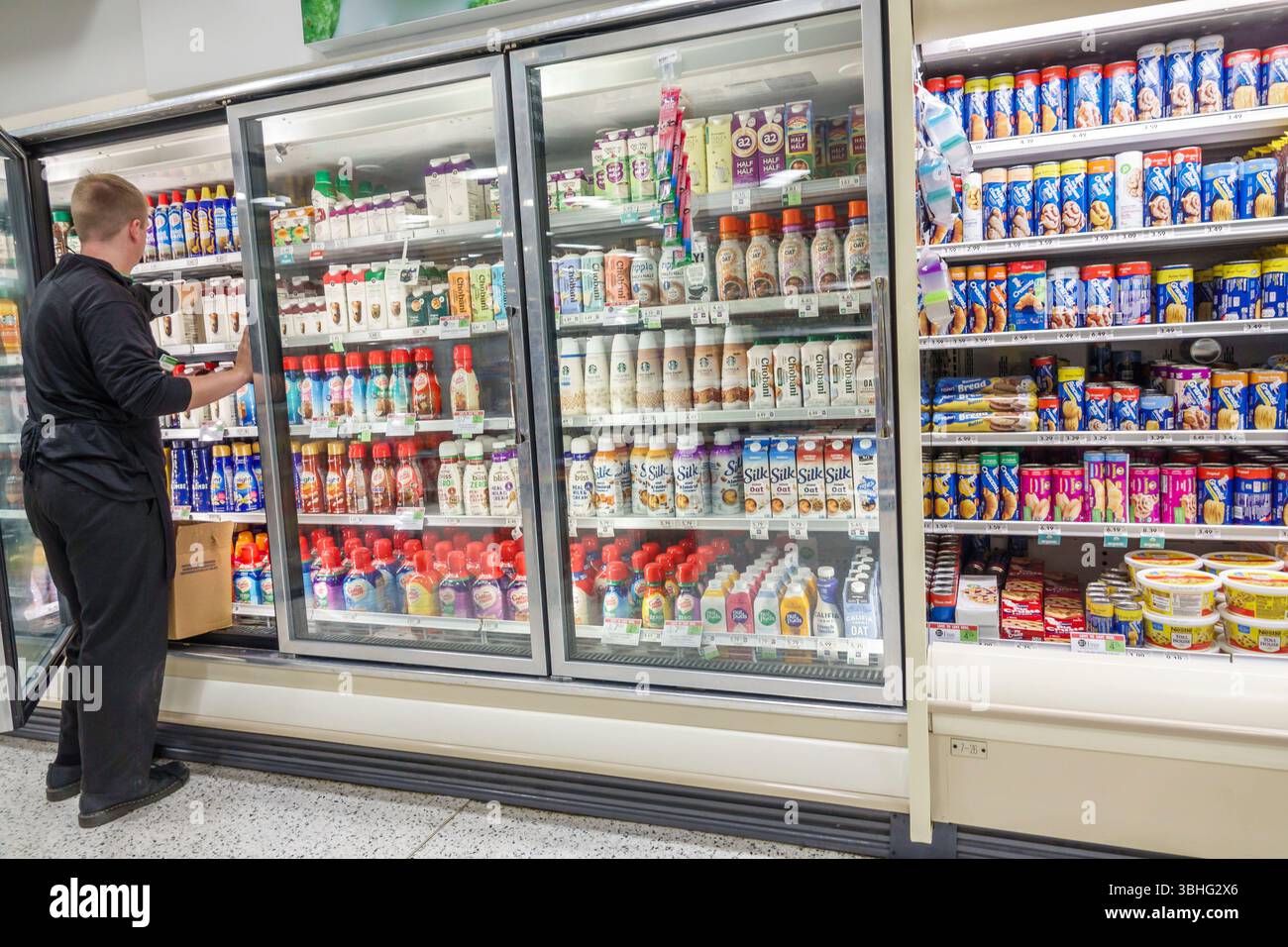 Dairy section cold case hi-res stock photography and images - Alamy