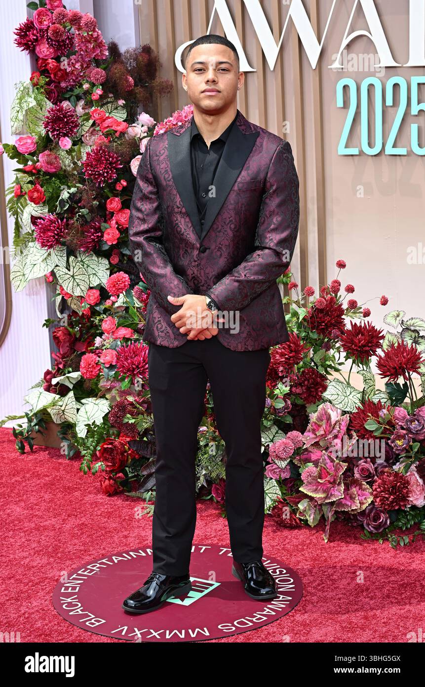 Los Angeles, USA. 09th June, 2025. Kane Parks arriving to the 2025 BET ...