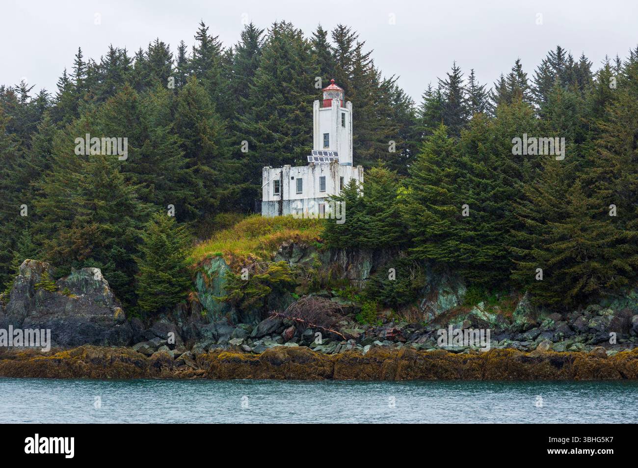 Sentinel Island Lighthouse,Juneau, Alaska, USA Stock Photo - Alamy
