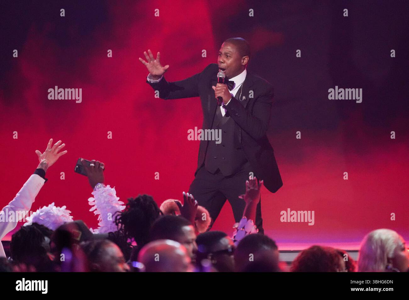 Doug E. Fresh performs during the BET Awards on Monday, June 9, 2025 ...