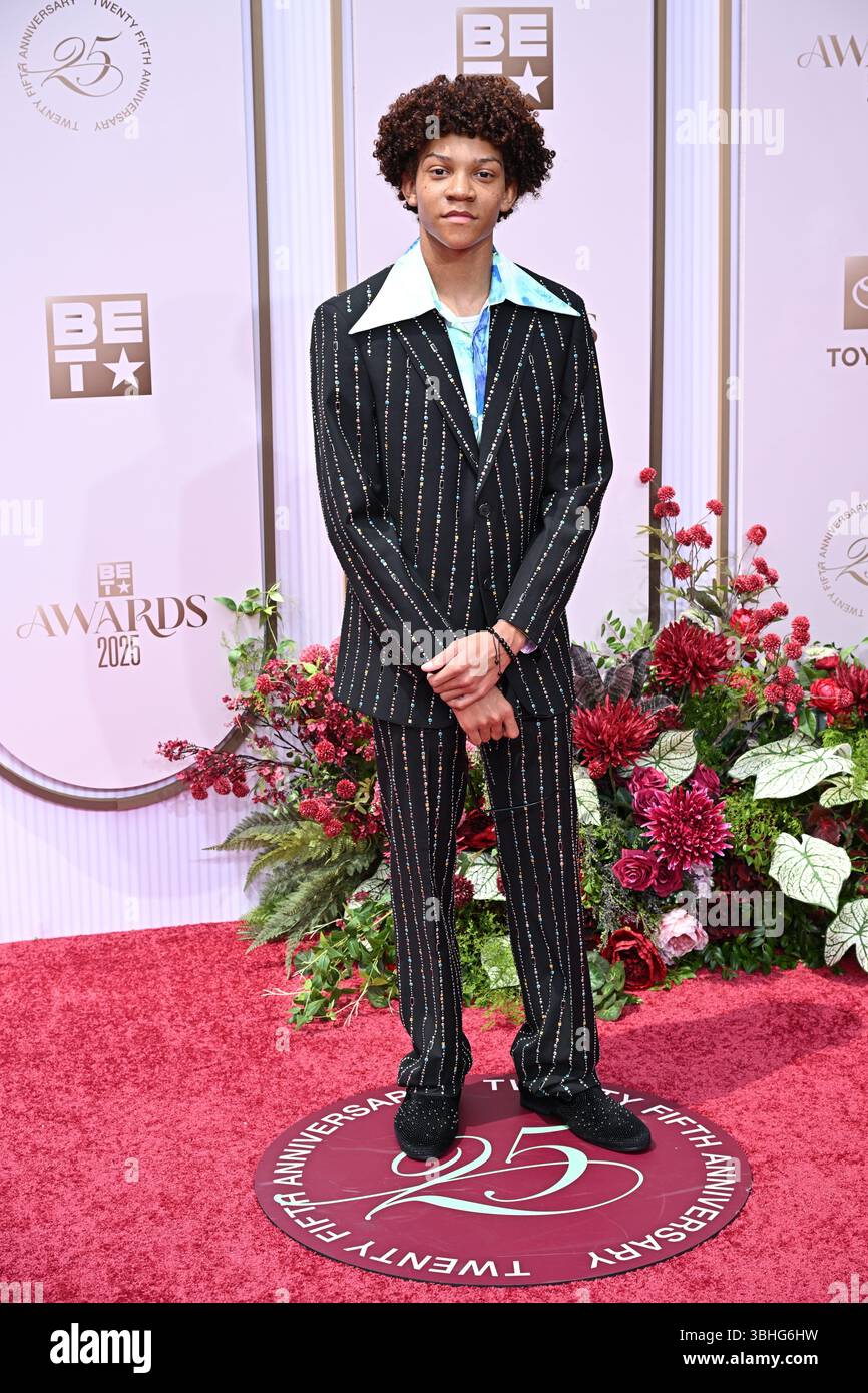 Los Angeles, USA. 09th June, 2025. Tyrik Johnson arriving to the 2025 ...