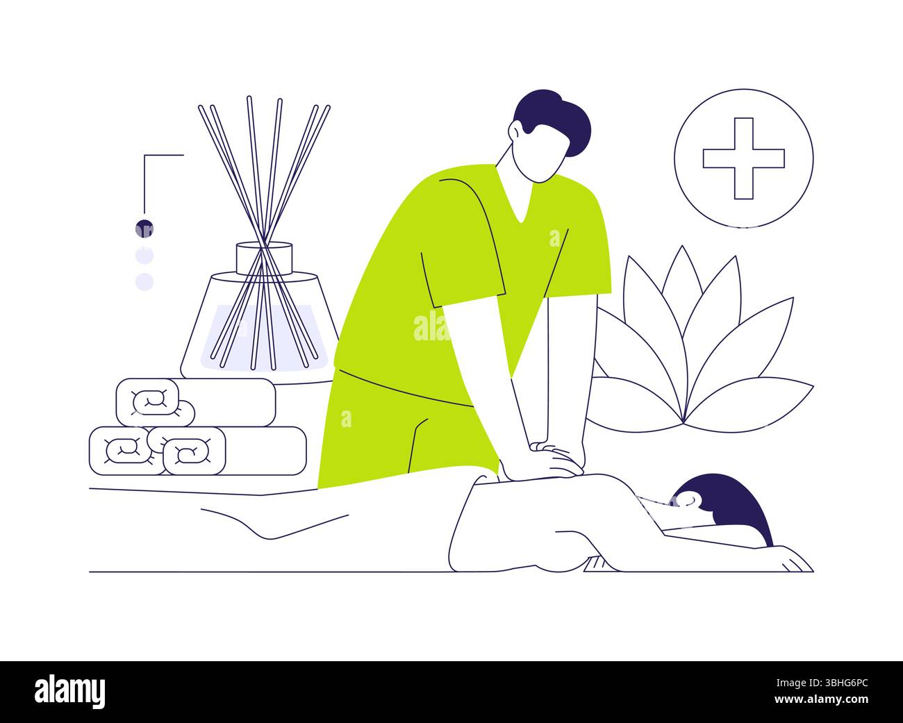 Massage process Cut Out Stock Images & Pictures - Alamy