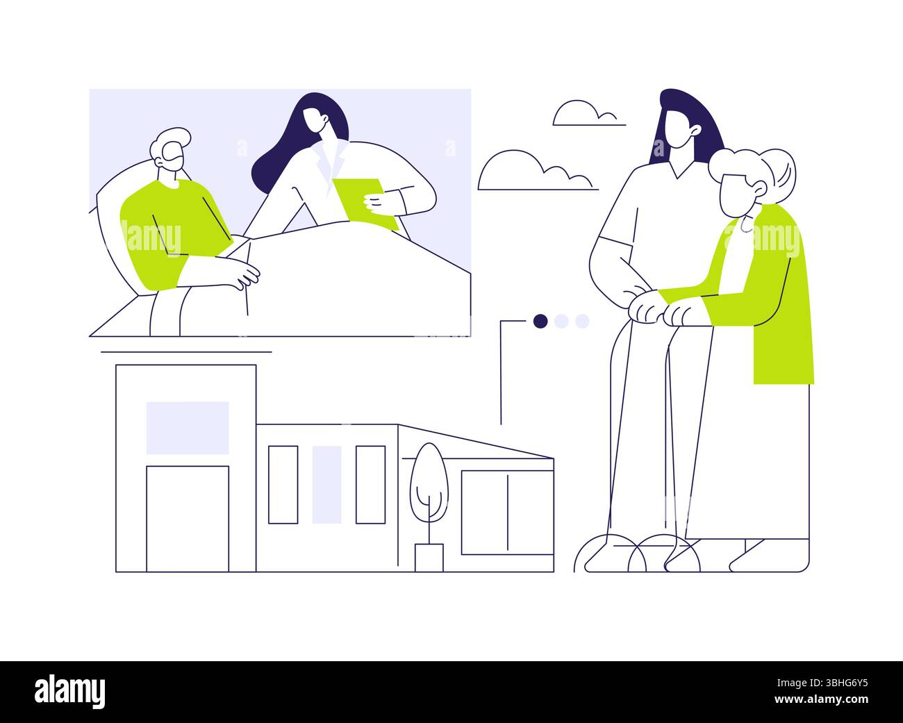 Nursing home abstract concept vector illustration Stock Vector Image ...