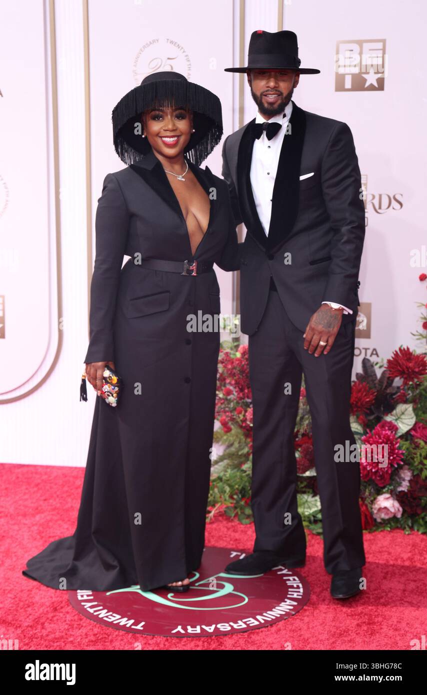 Los Angeles, Ca. 09th June, 2025. Pinky Cole Hayes and Derrick Hayes at ...