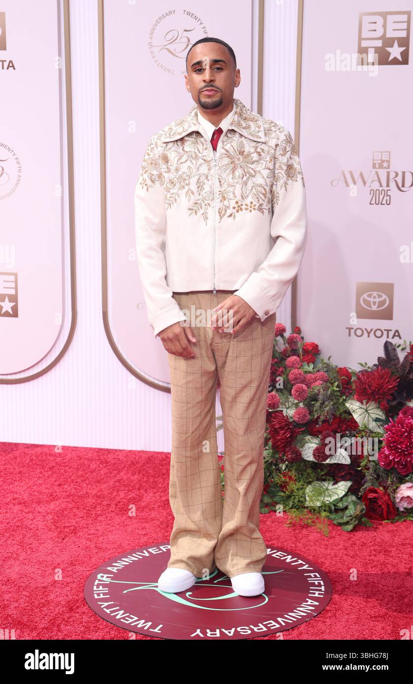 Los Angeles, Ca. 09th June, 2025. Speedy Mormon at the 2025 BET Awards ...