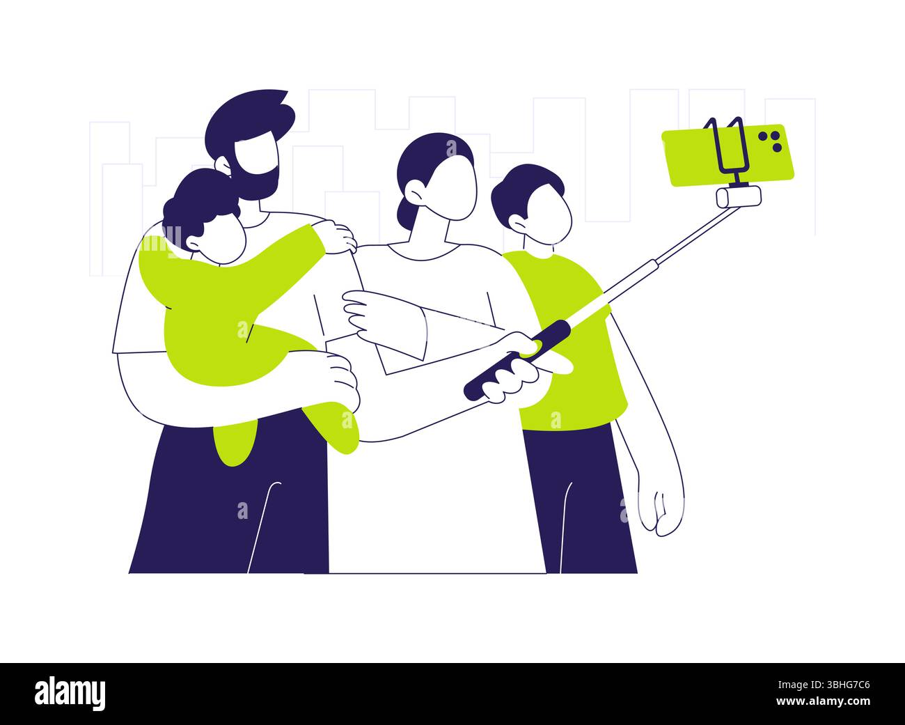 Selfie stick abstract concept vector illustration Stock Vector Image ...
