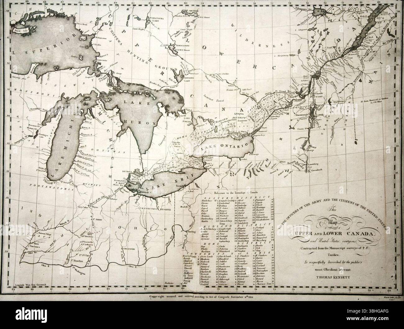 Map of canada 1812 hi-res stock photography and images - Alamy
