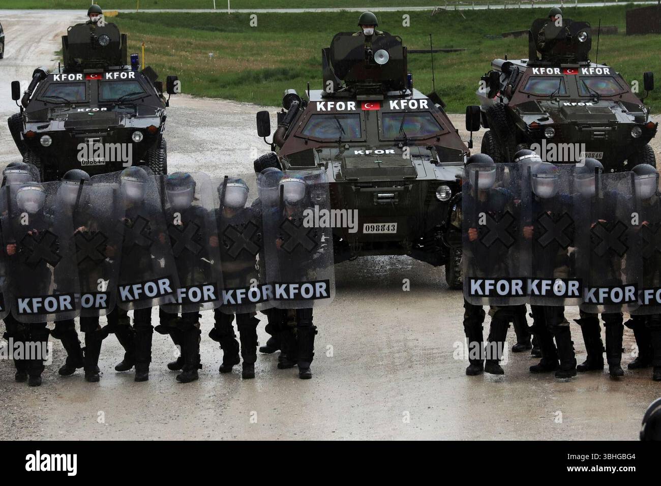 KFOR Regional Command East Maneuver Battalion maintain crowd and riot ...