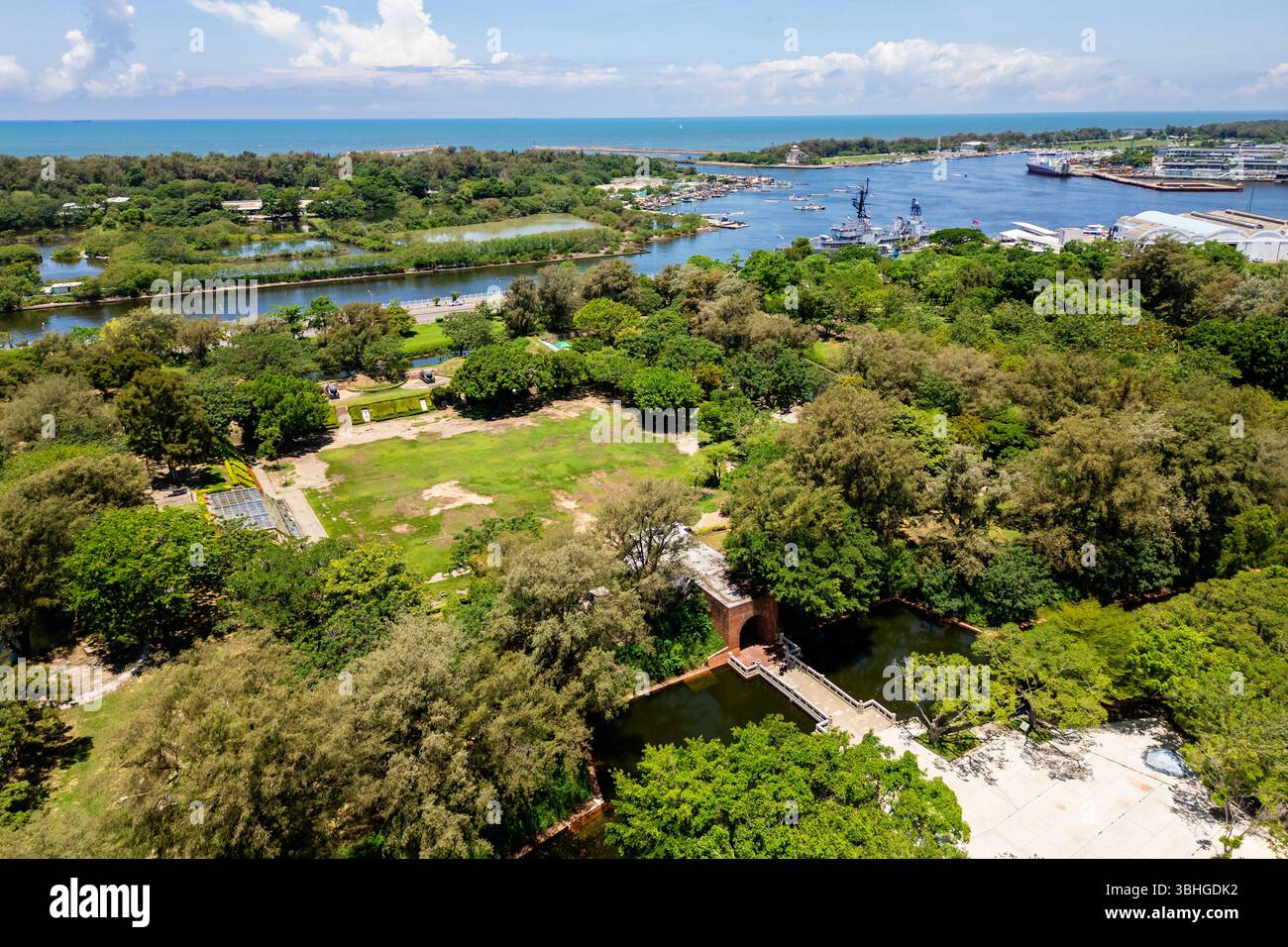 Aerial view of Eternal Golden Castle located in Tainan, Taiwan Stock ...