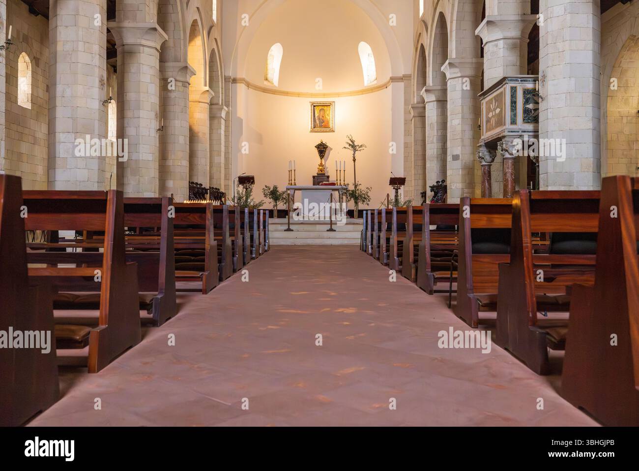 April 2, 2023. Italy, Calabria, Tropea. Tropea Cathedral, officially ...