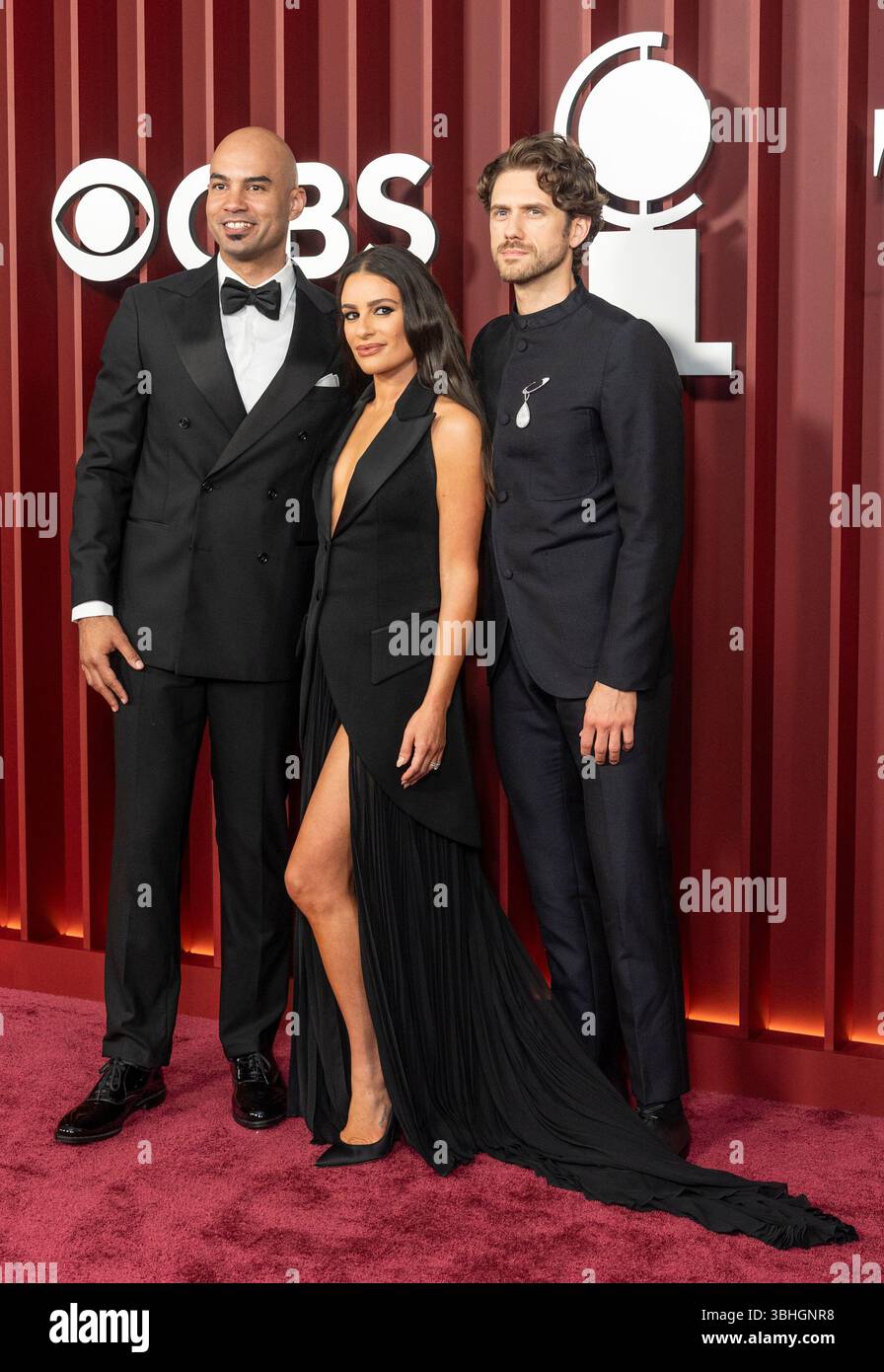 Nicholas Christopher, Lea Michele and Aaron Tveit attend 78th annual ...