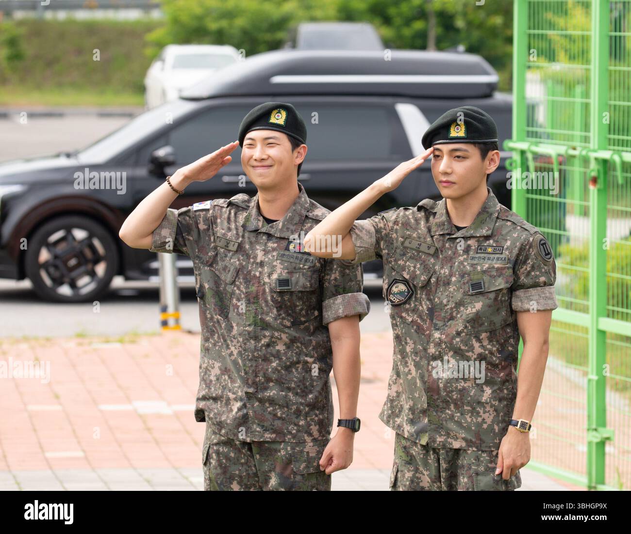 RM and V, June 10, 2025 : BTS members RM and V just after their ...