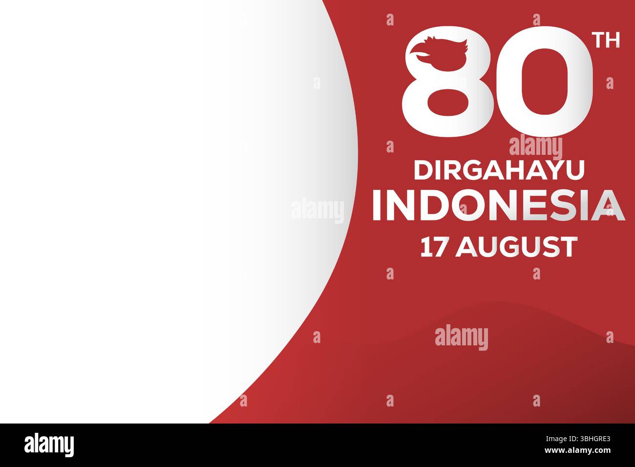 80th indonesia independence day background illustration with copy space ...