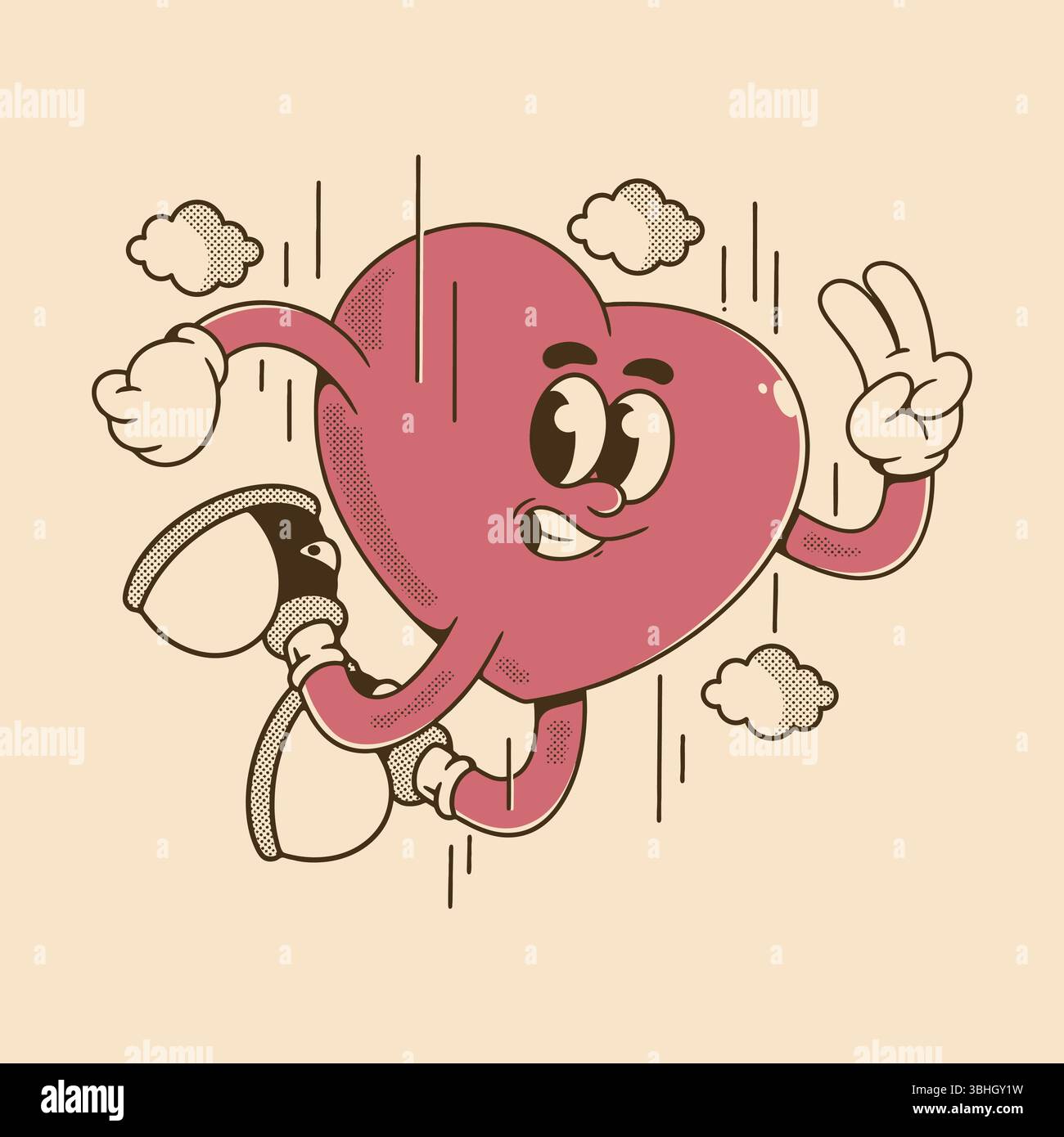 Pink character in shape Stock Vector Images - Alamy