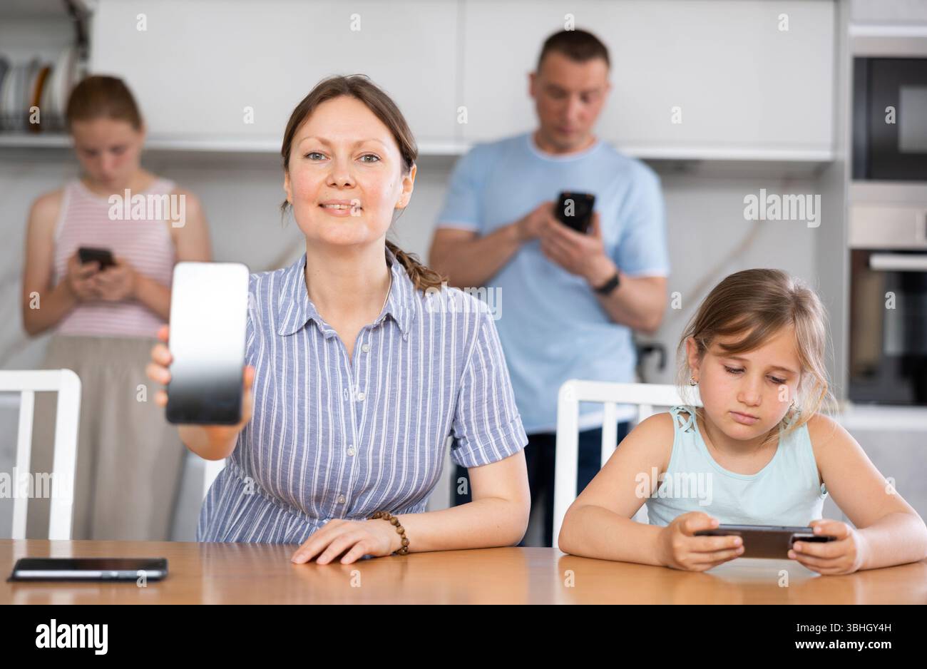 Cheerful preteen black girl hi-res stock photography and images - Alamy