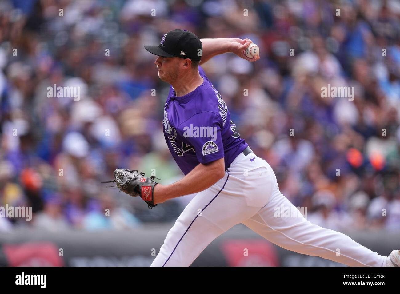 Colorado Rockies relief pitcher Seth Halvorsen (54) in the seventh ...