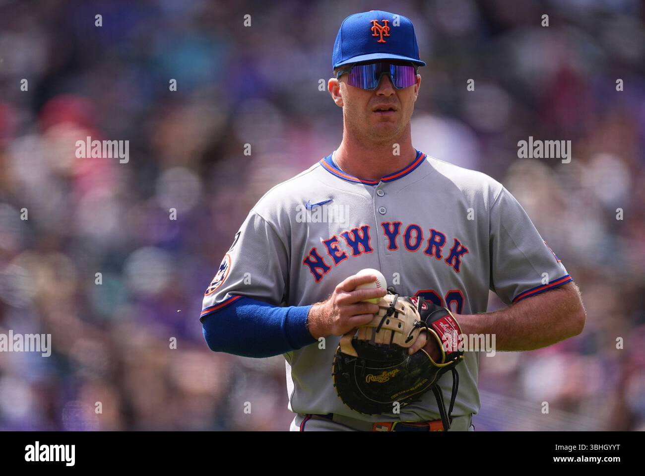 New York Mets first baseman Pete Alonso (20) in the sixth inning of a ...