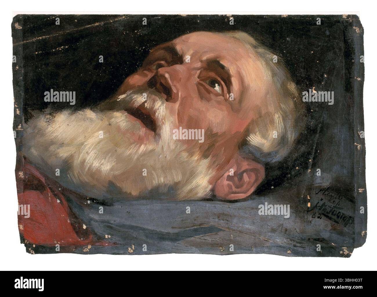 Kop van een oude man (studie), Jan Toorop, 1882 Stock Photo - Alamy