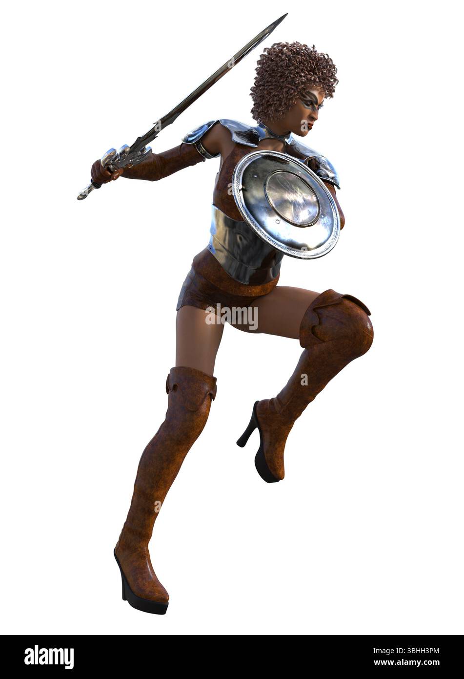 Portrait determined african female fighter hi-res stock photography and ...