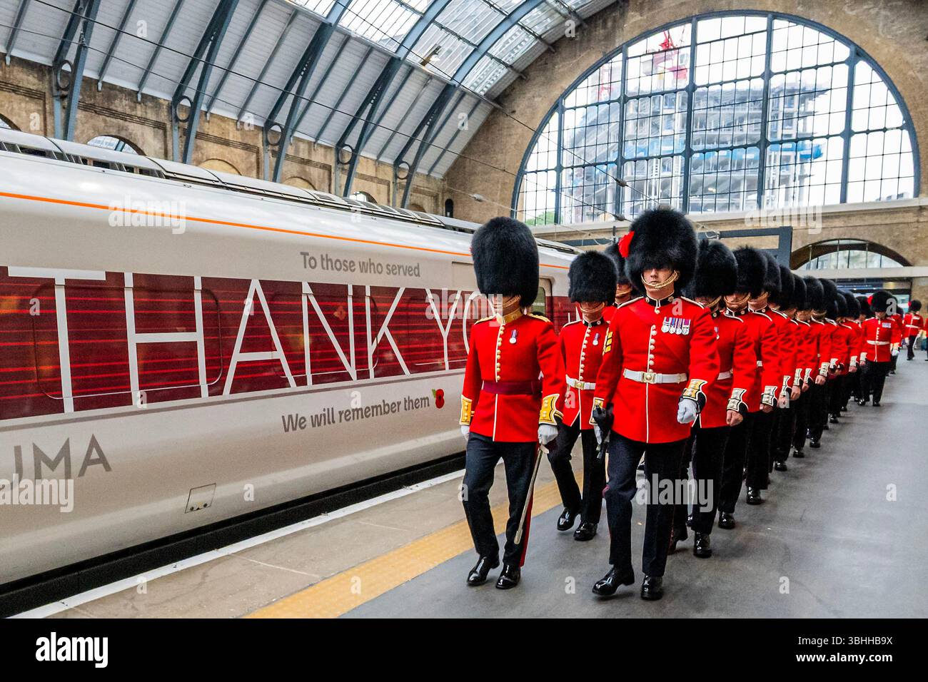 London, UK. 10 Jun 2025. The Coldstream Guards in full ceremonial dress ...