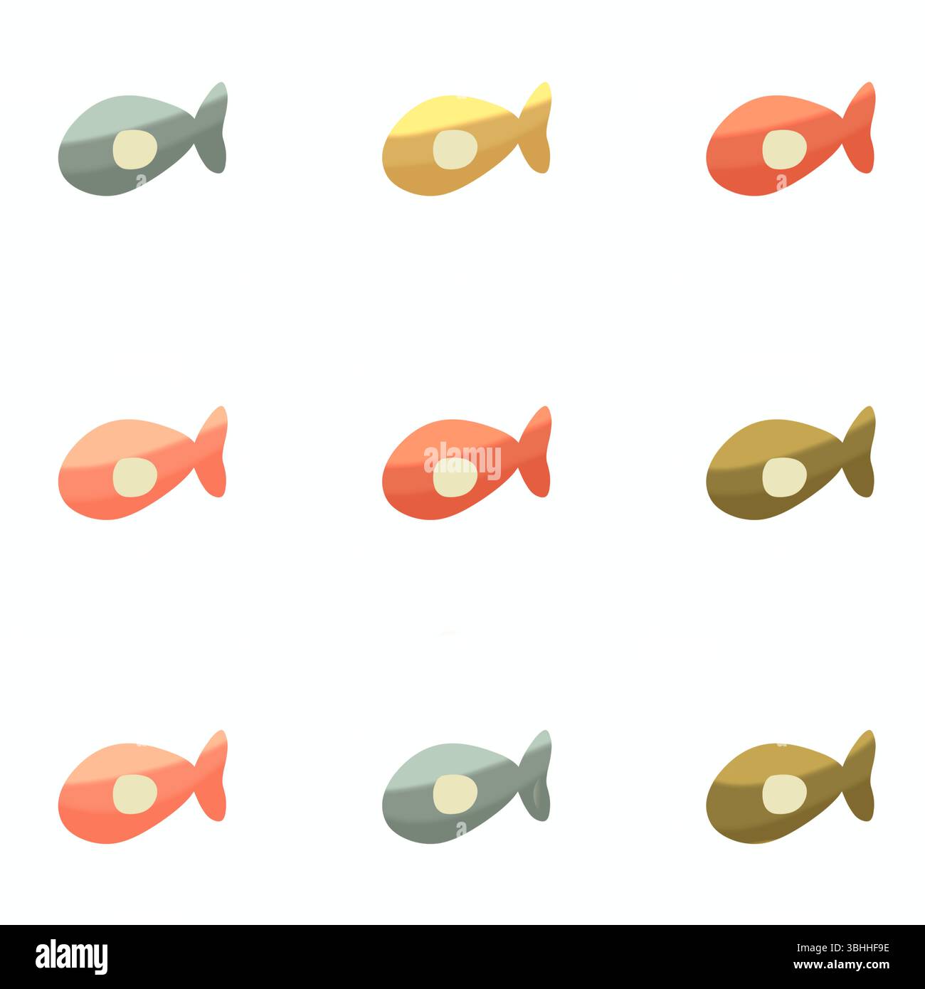 Cute cartoon marine animals Cut Out Stock Images & Pictures - Alamy