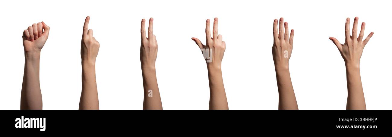 Numeric hand signal hi-res stock photography and images - Alamy