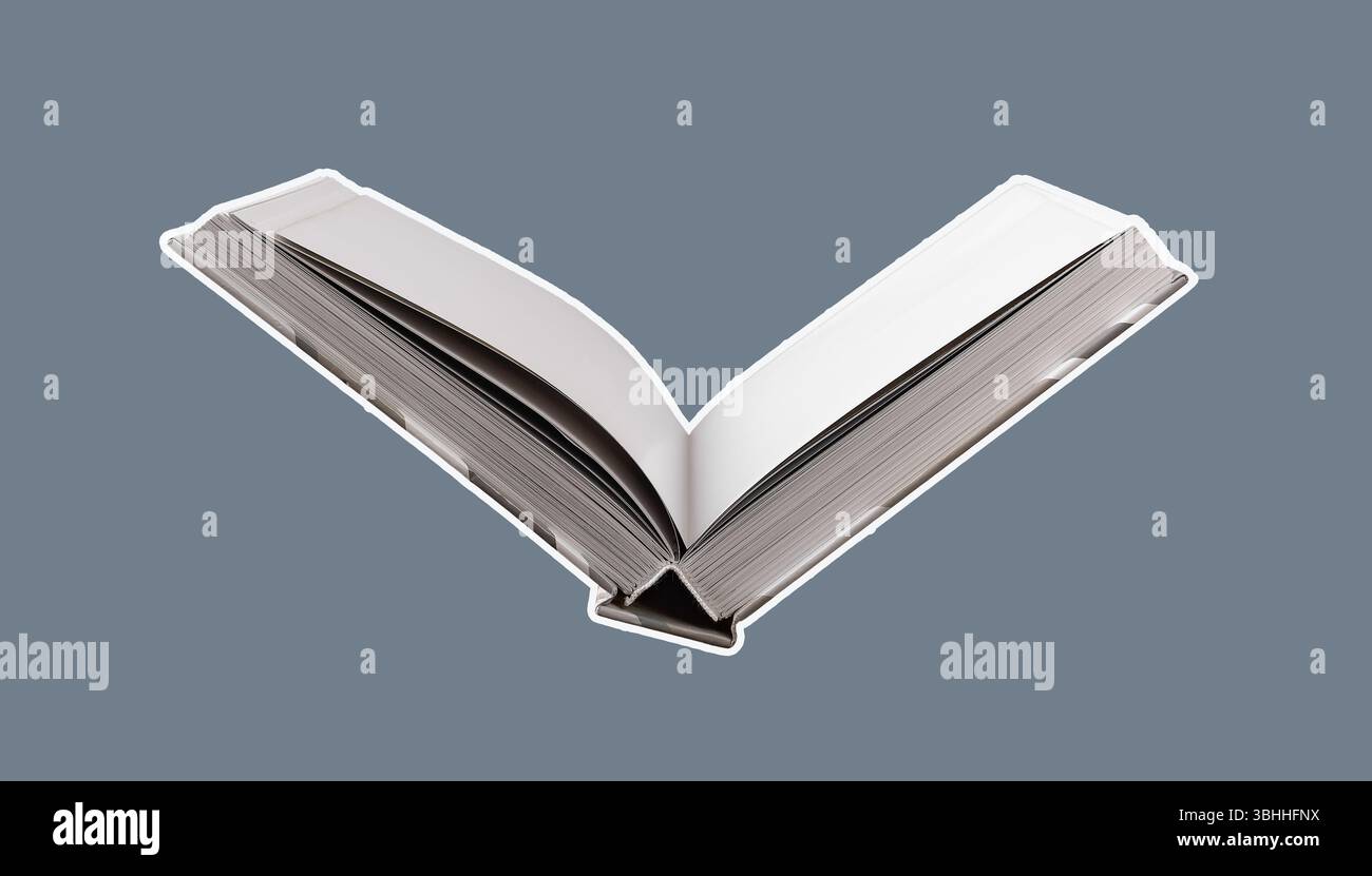 Open book with pages filled with knowledge, reading materials, and ...
