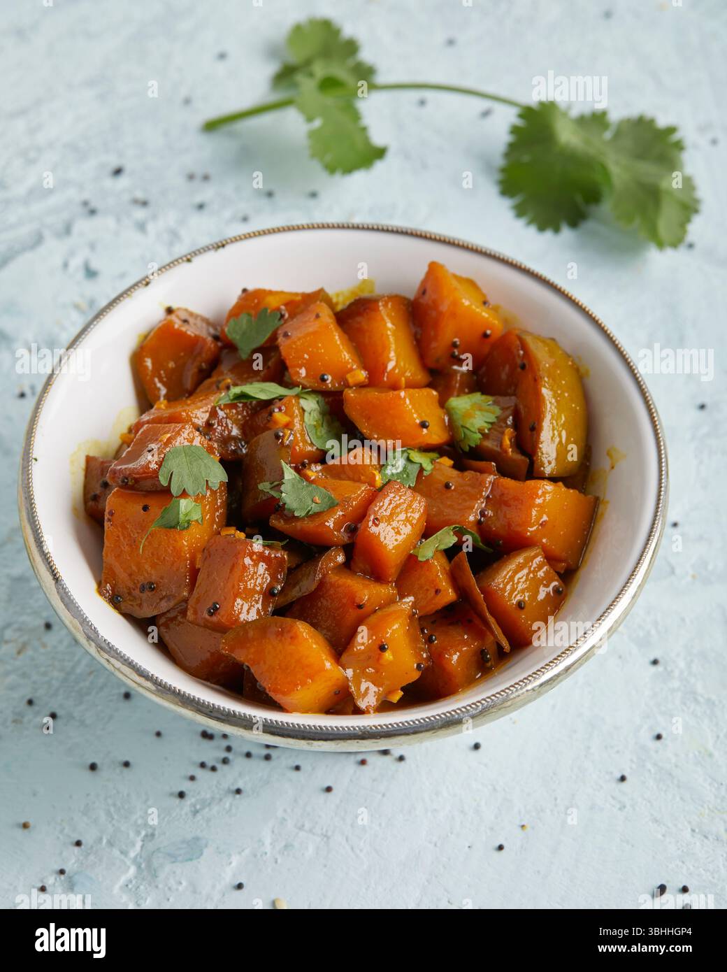 Chutneys and sauces in small bowls – a colorful selection of homemade ...