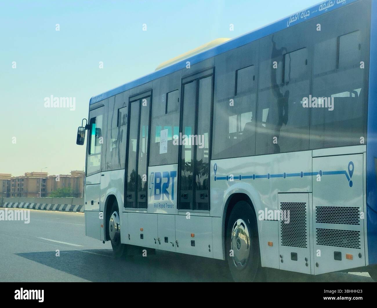 Cairo, Egypt, June 7 2025: The Bus Rapid Transit (BRT) project is being ...