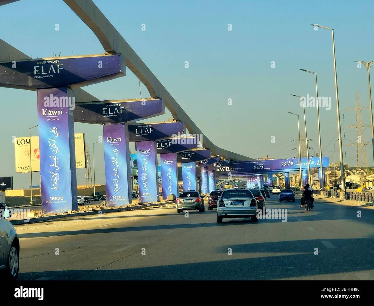 Giza, Egypt, June 8 2025: Giza monorail site by Arab contractors, with ...