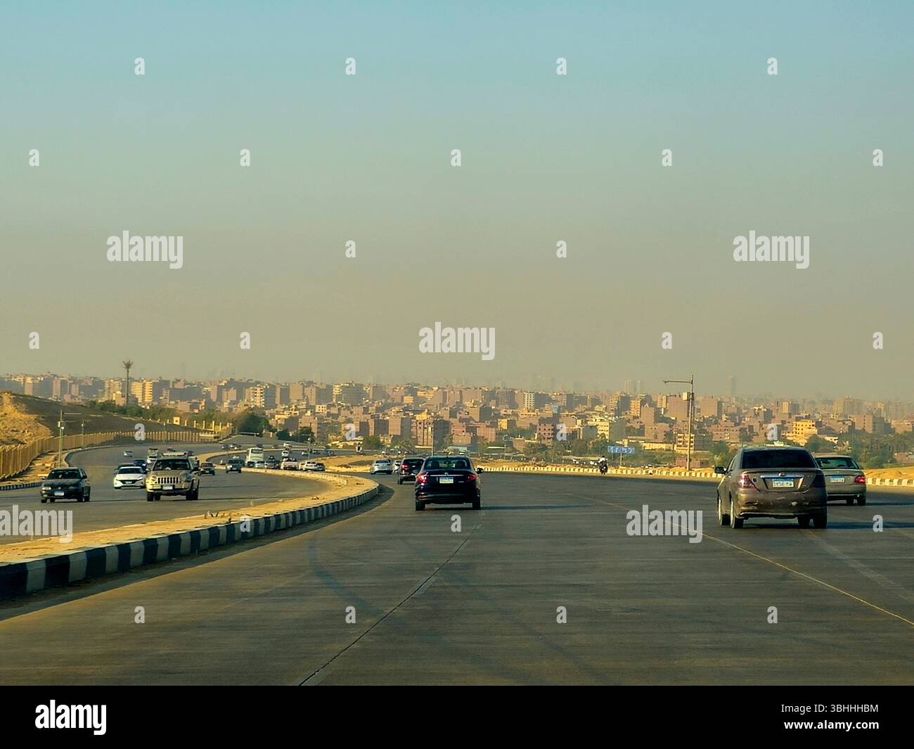 Giza, Egypt, June 8 2025: The tourist route road in Giza, saves time ...