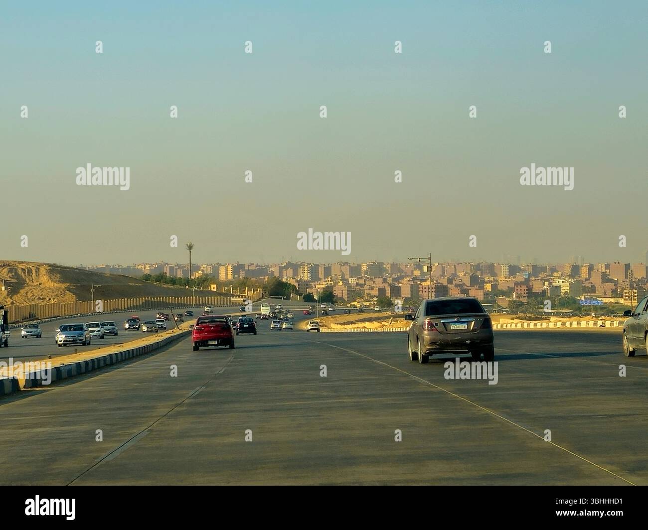 Giza, Egypt, June 8 2025: The tourist route road in Giza, saves time ...