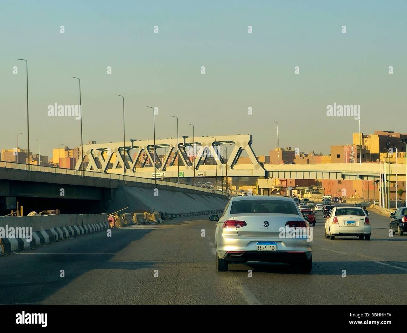 Giza, Egypt, June 8 2025: a new metal bridge crossing over the ring ...