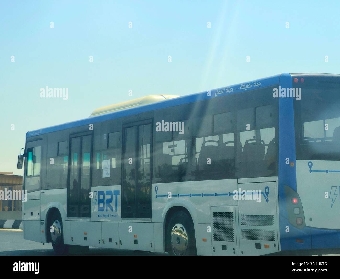 Cairo, Egypt, June 7 2025: The Bus Rapid Transit (BRT) project is being ...