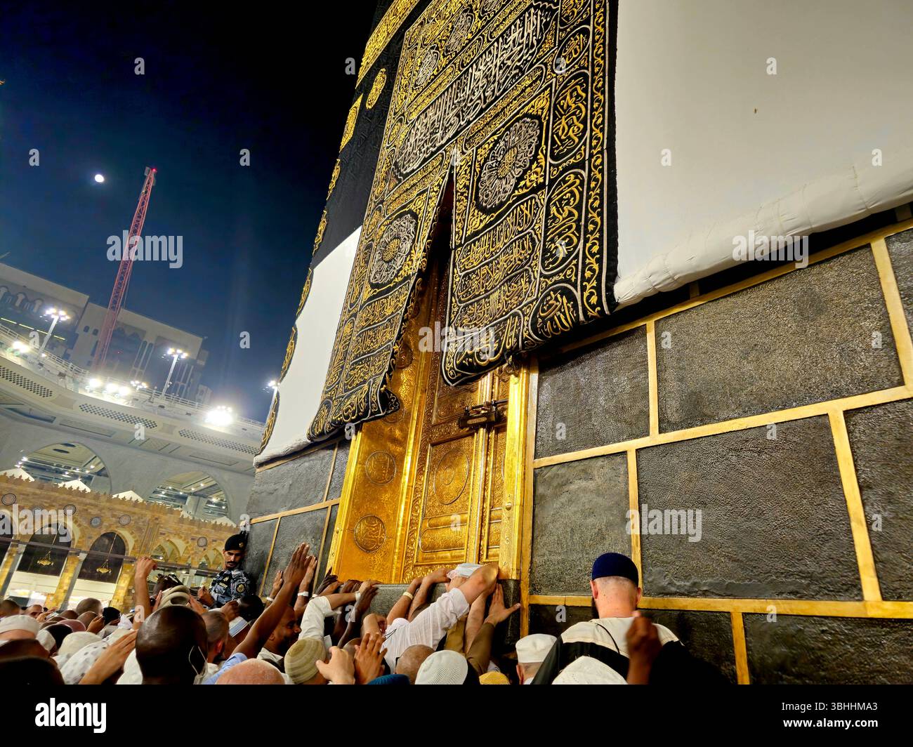 Mecca, Saudi Arabia, June 20 2024: The Golden door of The Holy Kaaba in ...