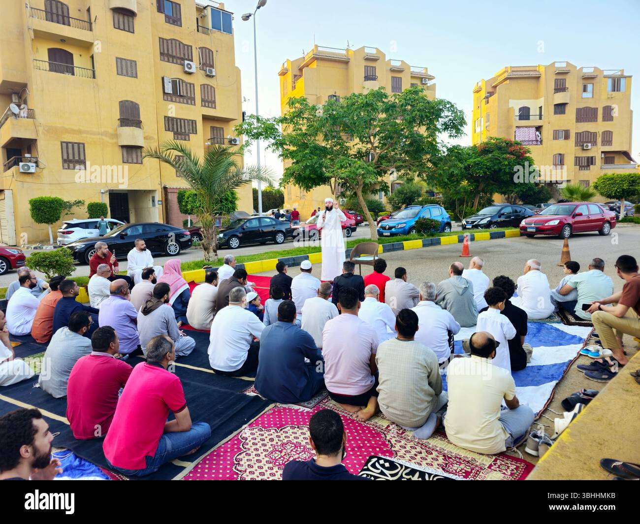 Cairo, Egypt, June 6 2025: The mosque preacher Imam performs Eid al ...