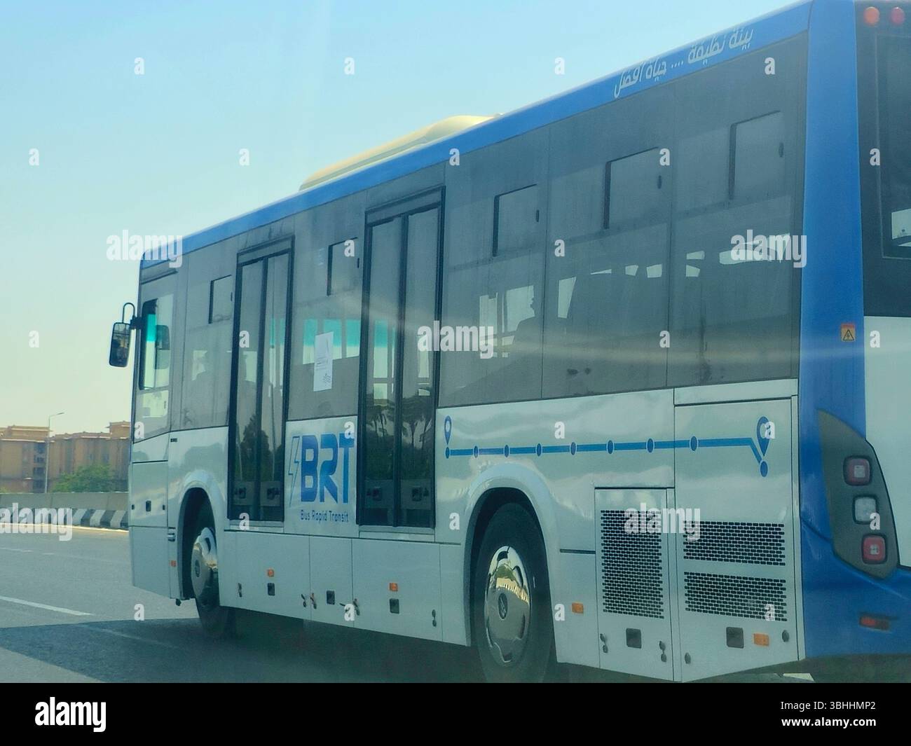 Cairo, Egypt, June 7 2025: The Bus Rapid Transit (BRT) project is being ...