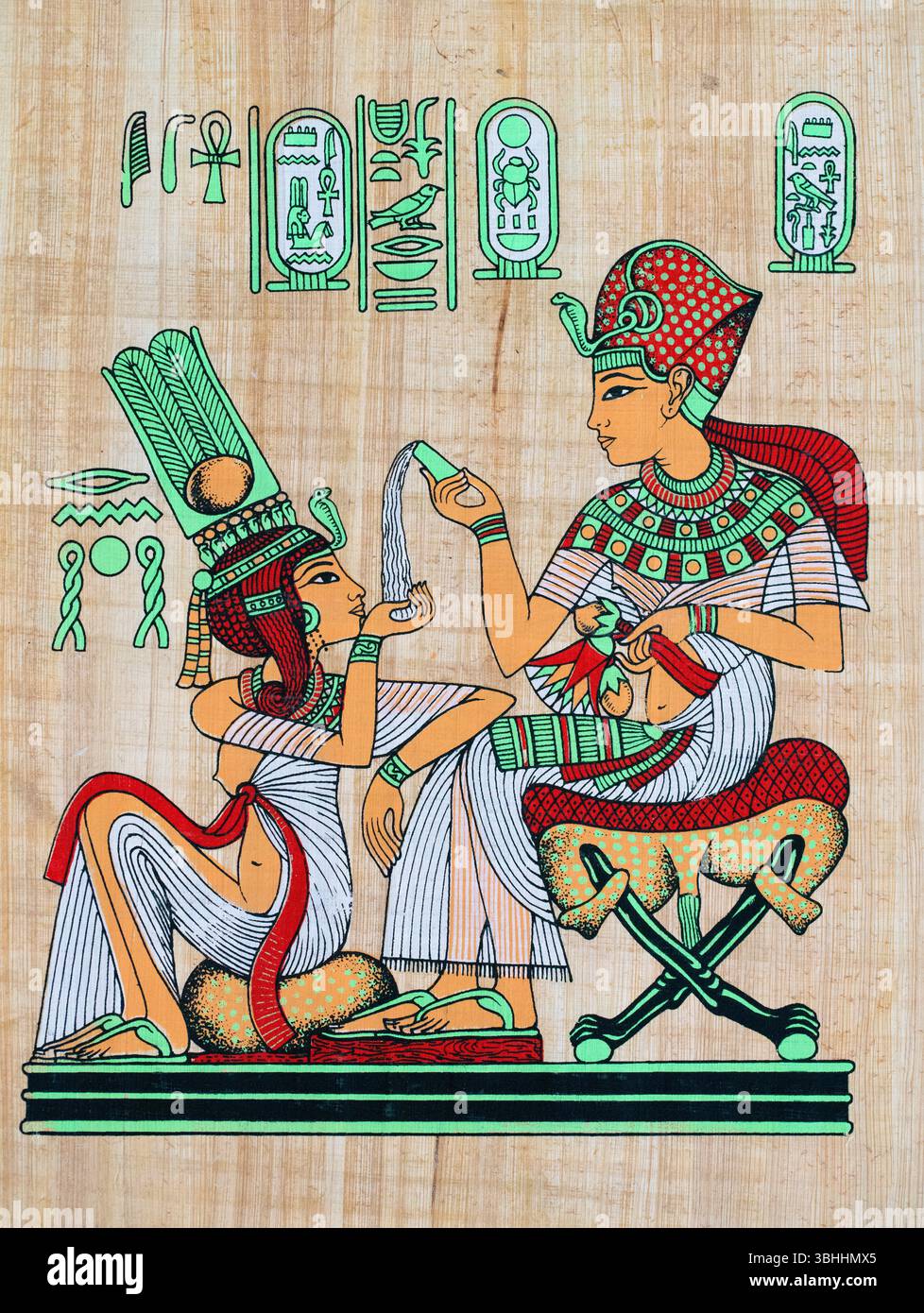 Egyptian Gods on Papyrus (modern replica Stock Photo - Alamy