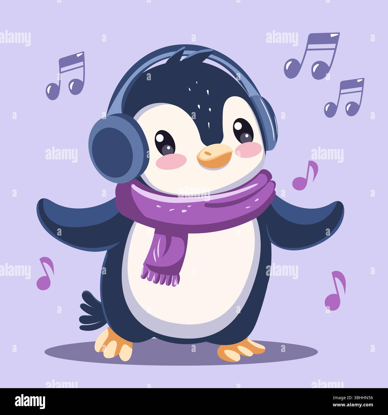 Adorable baby penguin in Stock Vector Images - Alamy