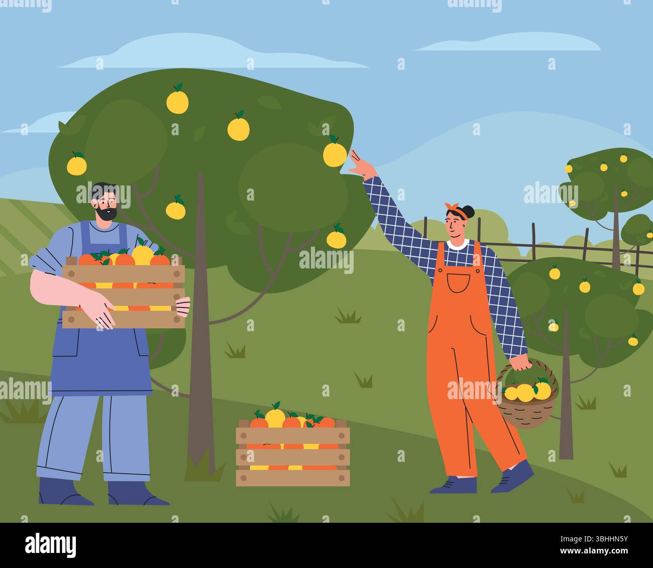 Agricultural work worker workers Stock Vector Images - Alamy