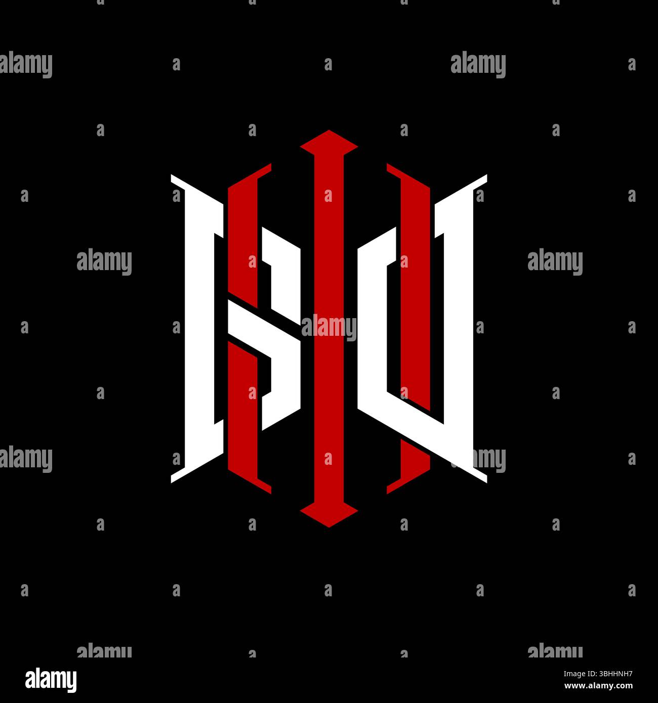 Logo initial monogram with geometric modern rectangle Elegant style ...