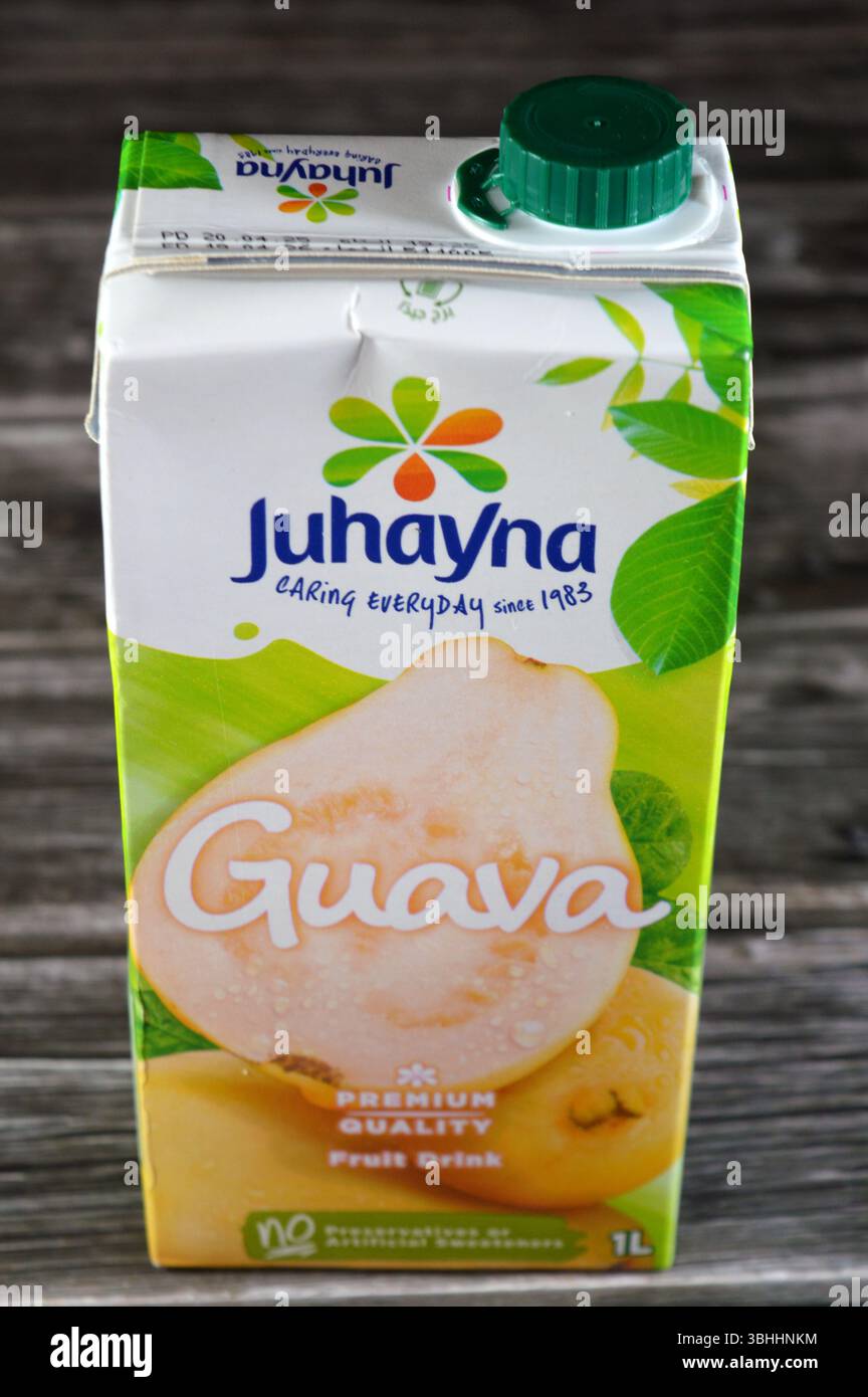 Cairo, Egypt, May 28 2025: Guava premium quality fruit drink from ...