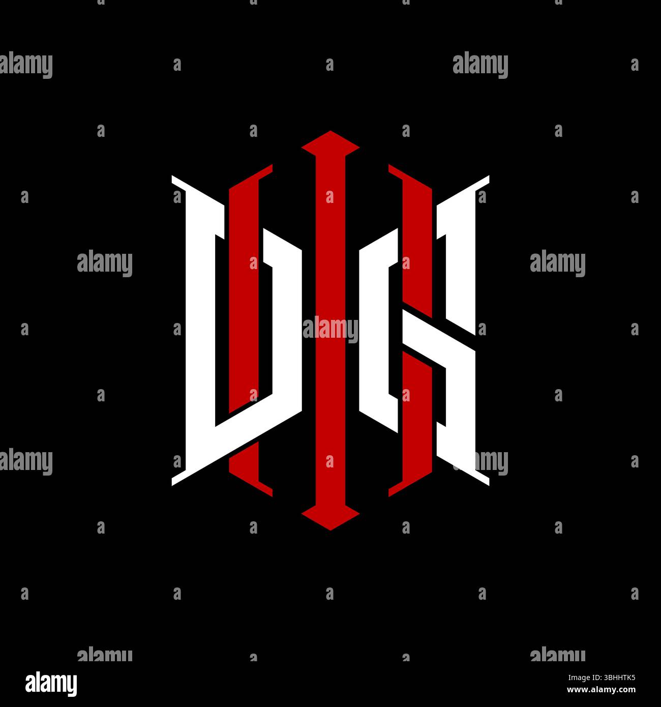 Logo initial monogram with geometric modern rectangle Elegant style ...