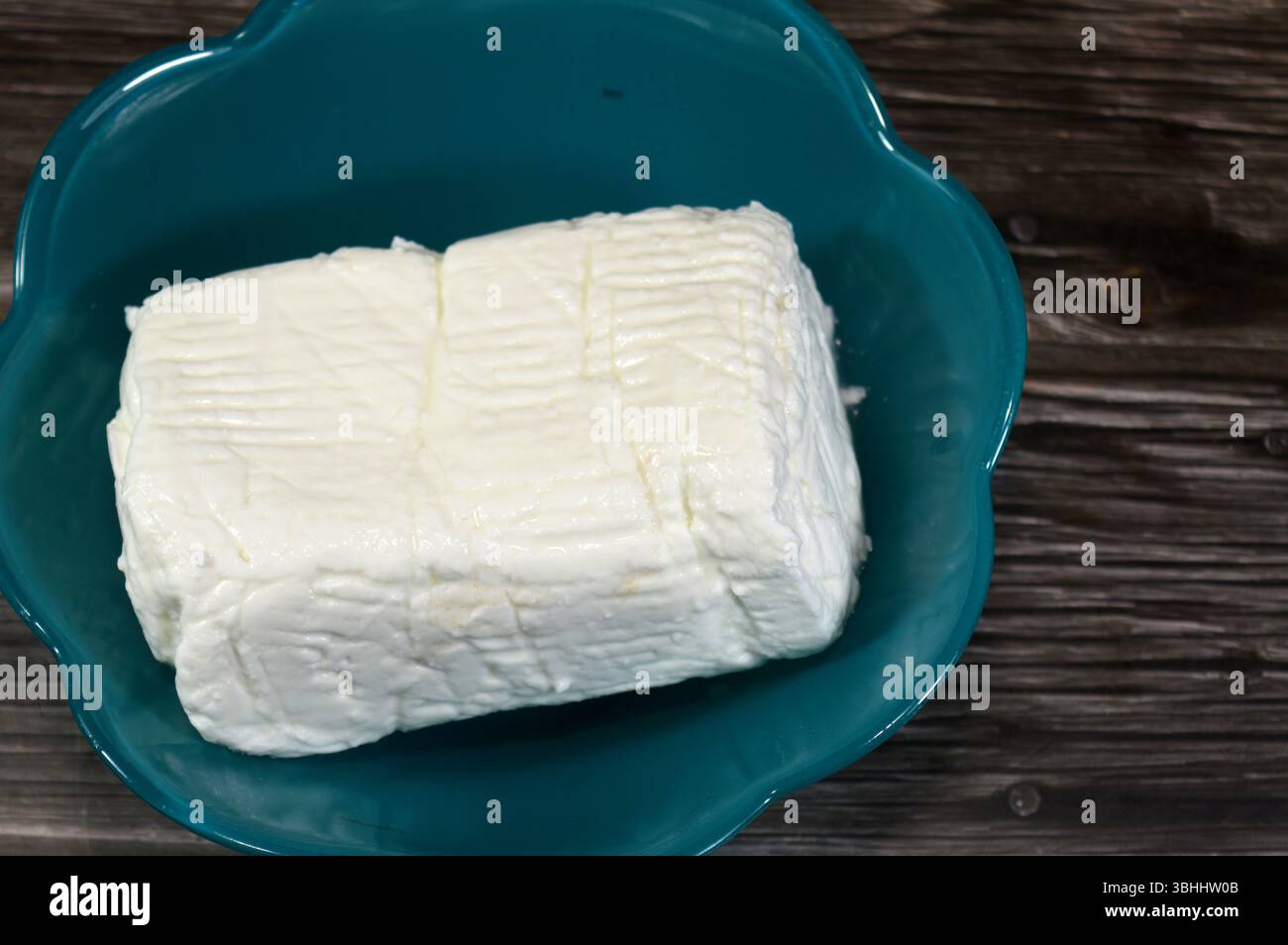 A plate of Arish Qarish Egyptian white cheese, type of white, soft ...