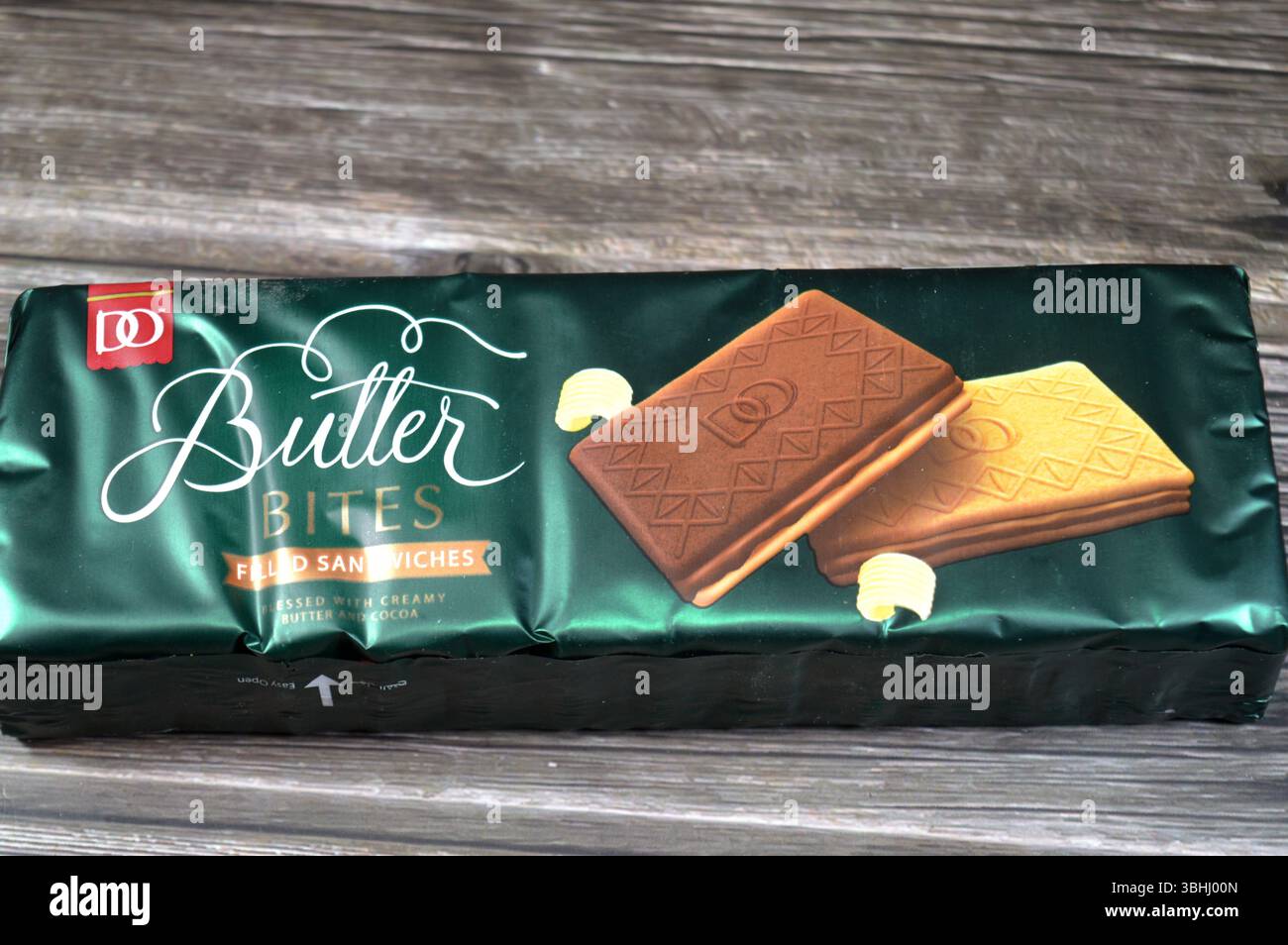 Cairo, Egypt, May 26 2025: Butter bites filled sandwiches with creamy ...