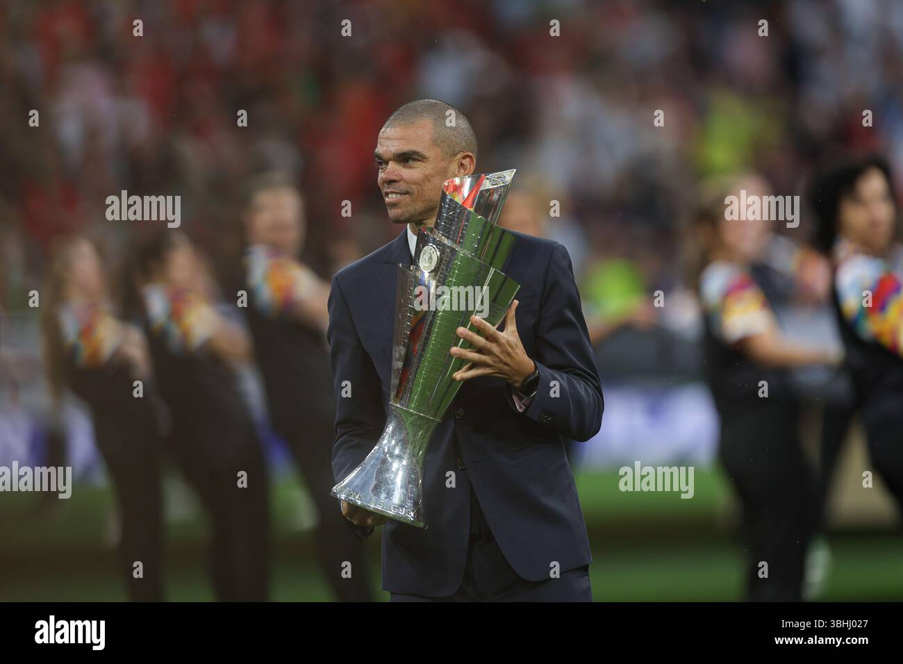 Munich, Germany. 08th June, 2025. Pepe, former Portugal player lifts ...
