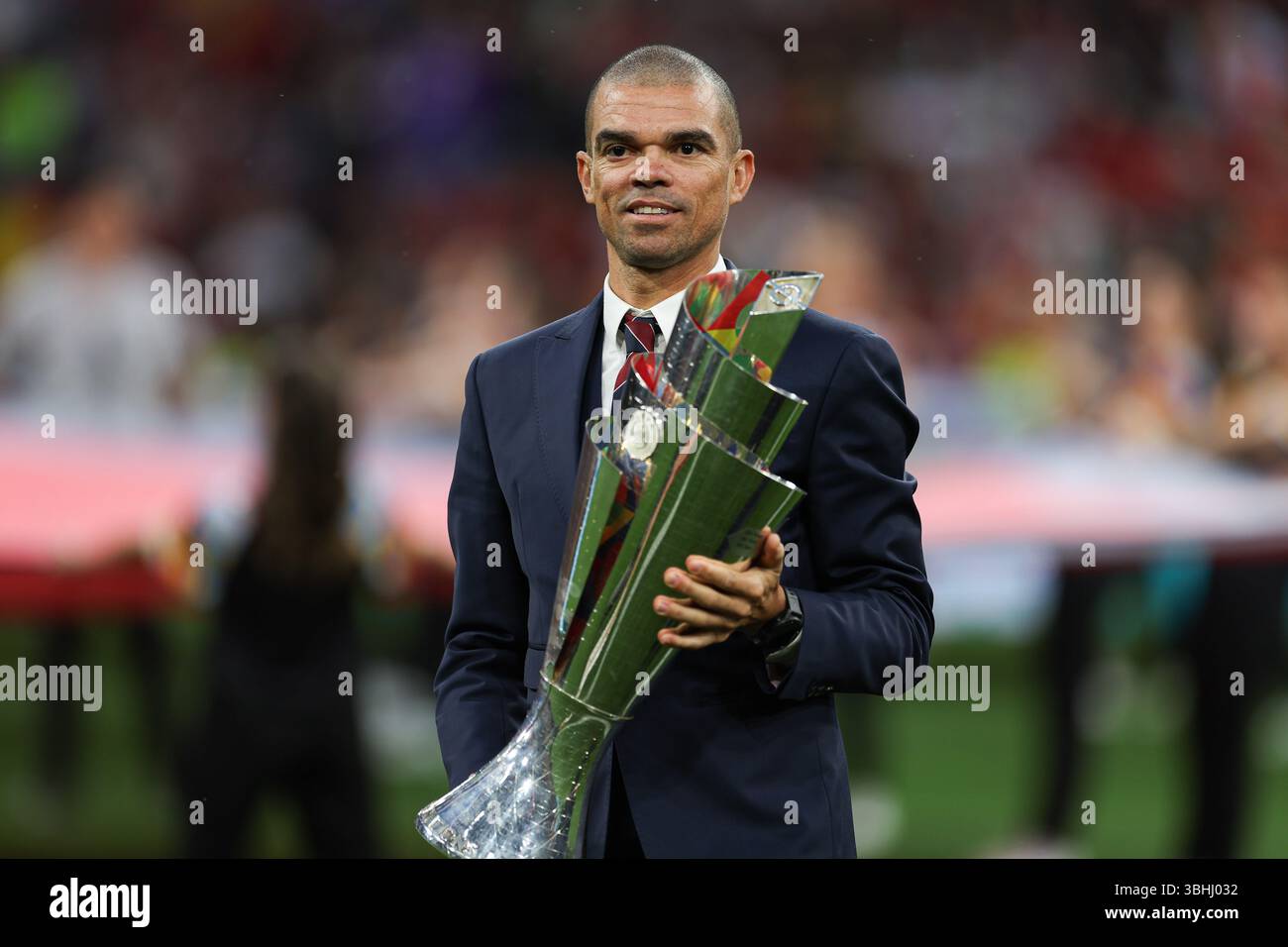 Munich, Germany. 08th June, 2025. Pepe, former Portugal player lifts ...